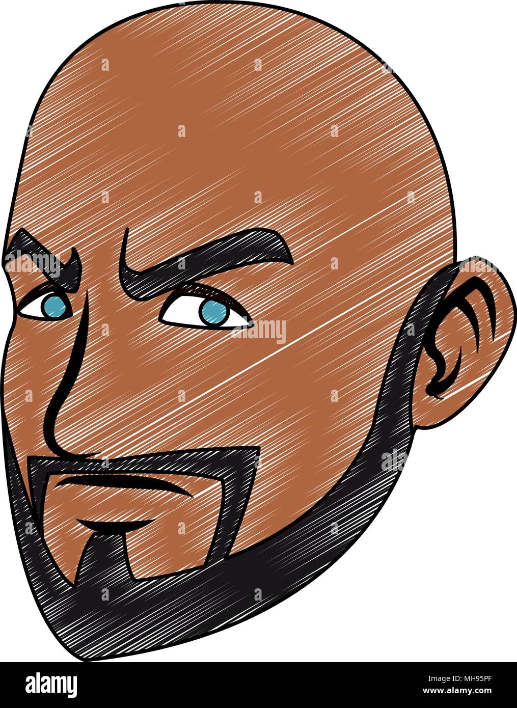 Angry man face cartoon scribble Stock Vector Image & Art - Alamy