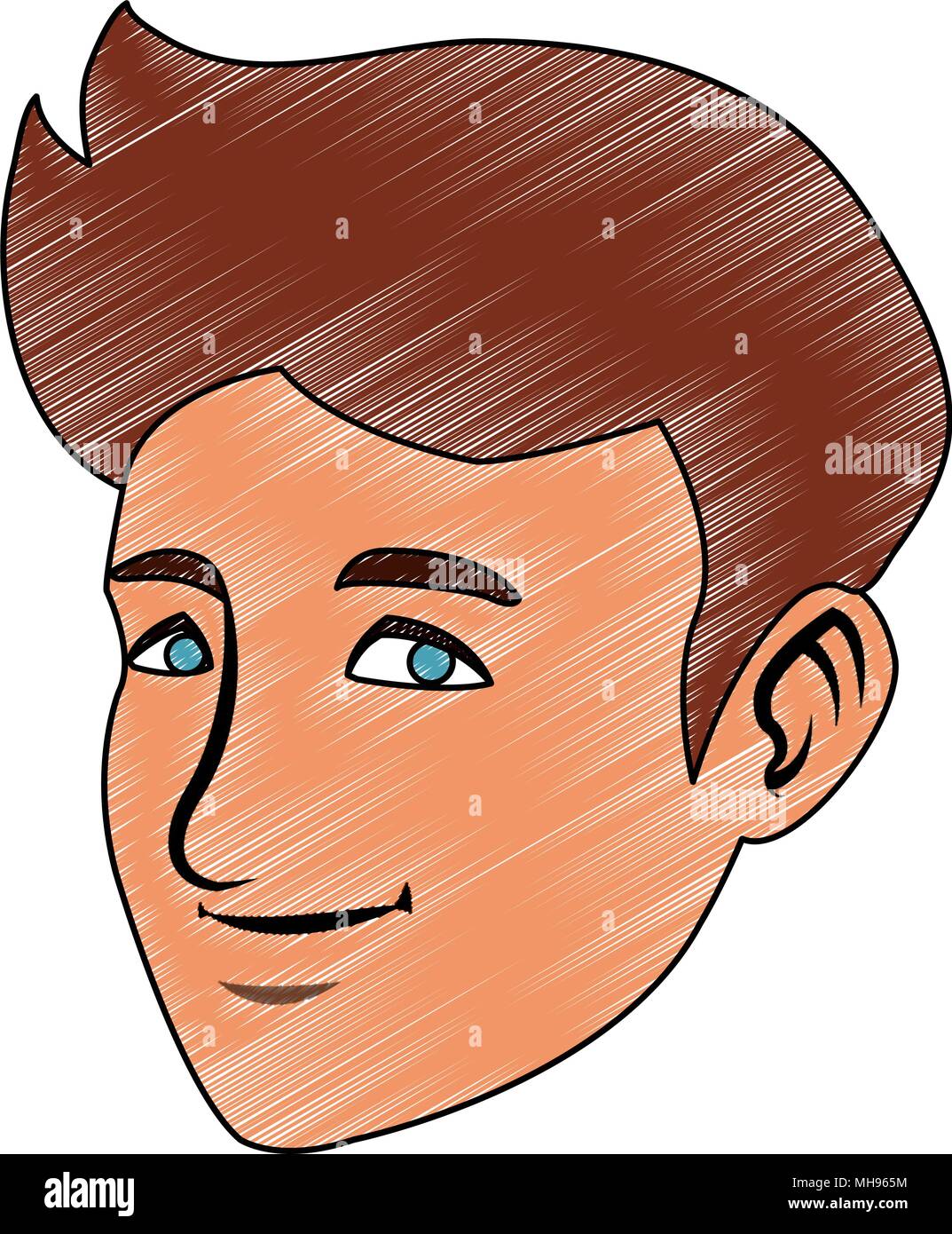 Man face cartoon scribble Stock Vector Image & Art - Alamy