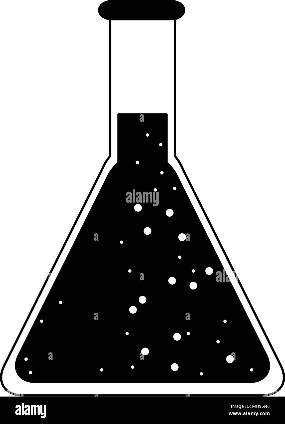 Chemistry lab flask on black and white colors Stock Vector Image & Art ...