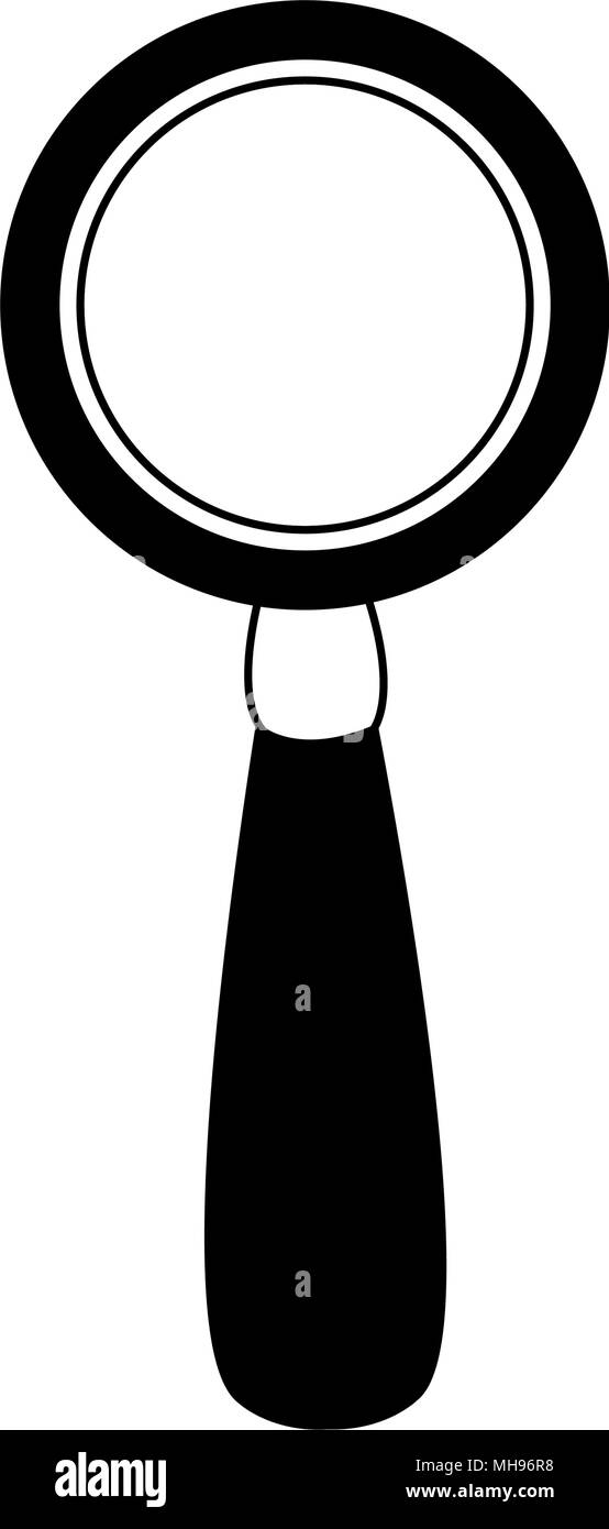Magnifying glass symbol on black and white colors Stock Vector Image ...