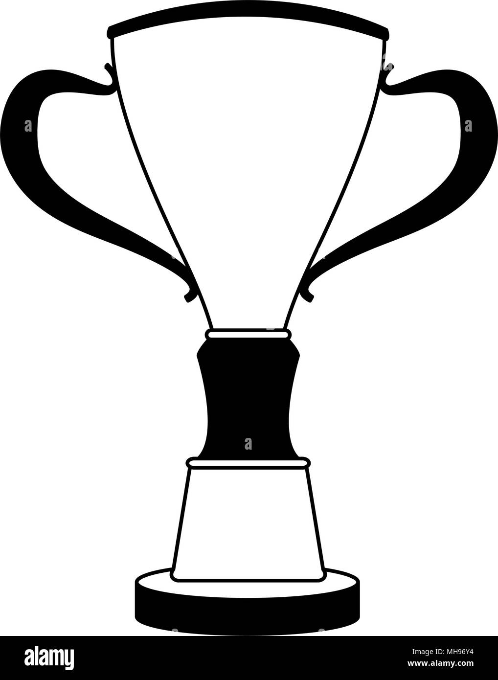 Trophy cup symbol on black and white colors Stock Vector Image & Art ...
