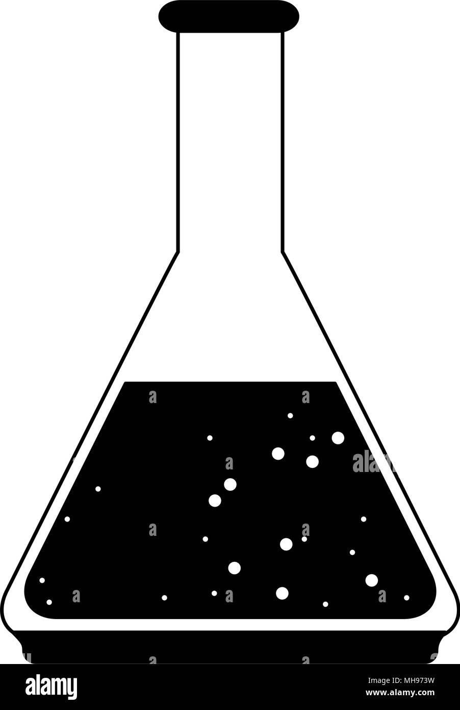 Chemistry lab flask on black and white colors Stock Vector Image & Art ...