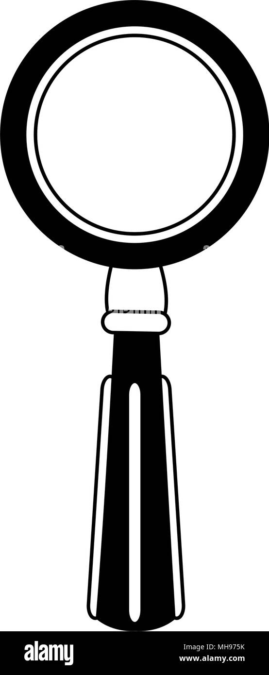Magnifying glass symbol on black and white colors Stock Vector Image ...