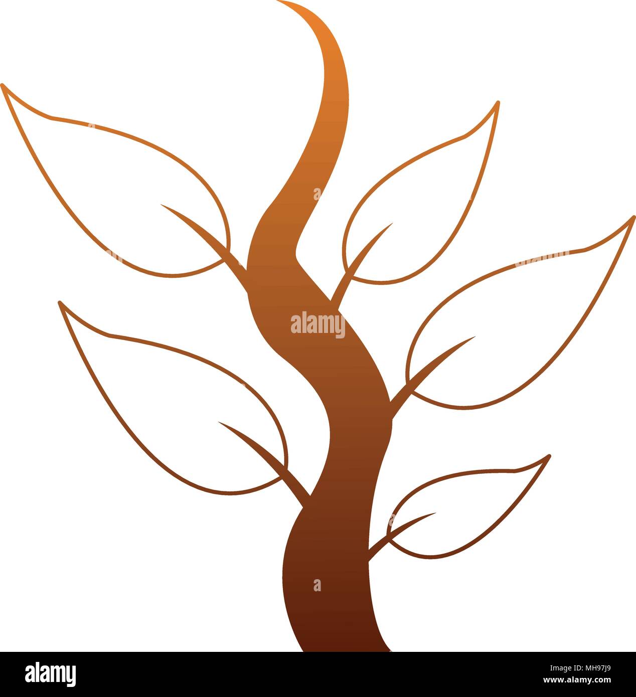Sapling plant growing on Stock Vector Images - Alamy