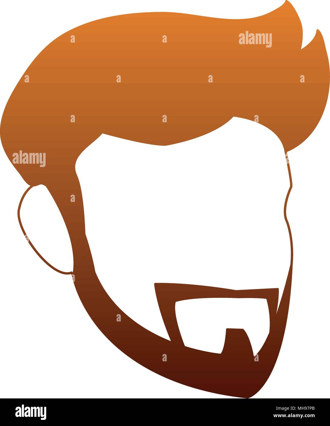 Cartoon head young man faceless Cut Out Stock Images & Pictures - Alamy