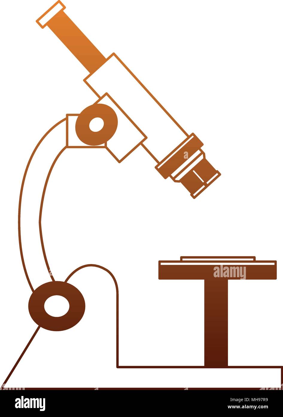 Orange microscope Stock Vector Images - Alamy