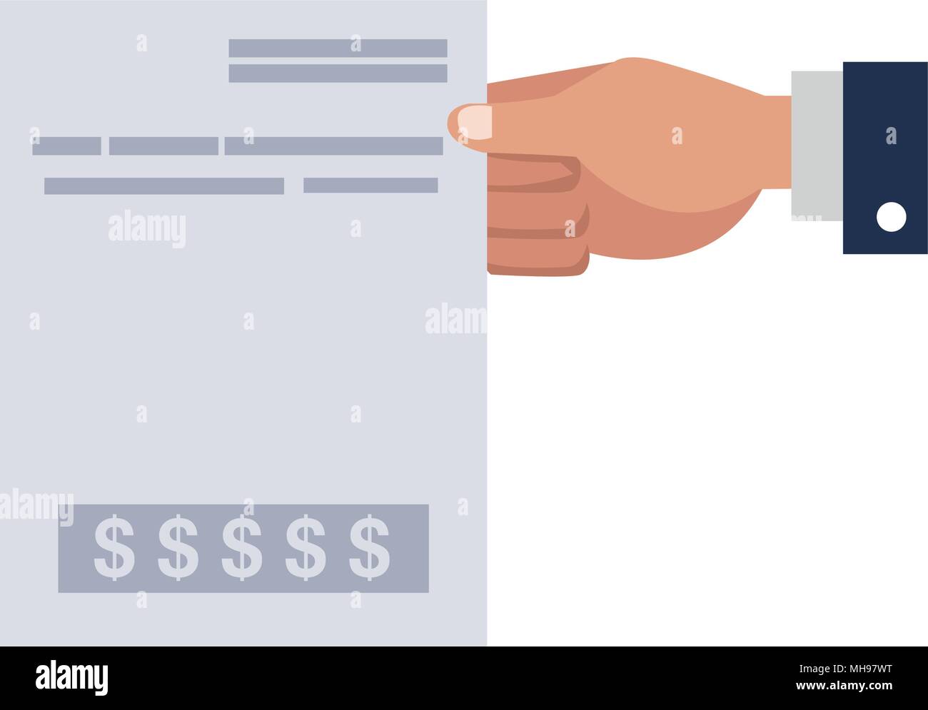 Hand holding contract Stock Vector Image & Art - Alamy