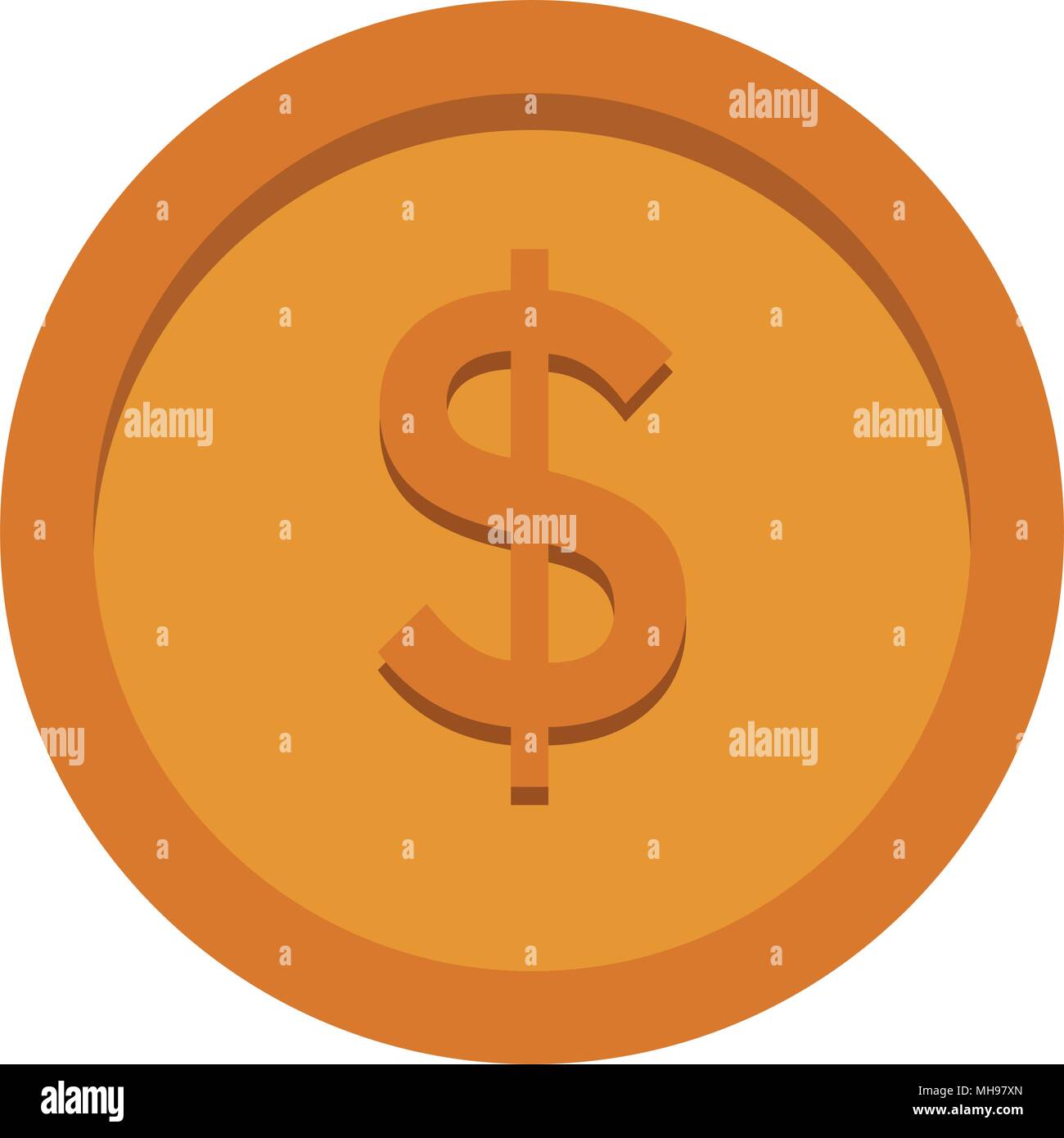 Coin money symbol Stock Vector Image & Art - Alamy