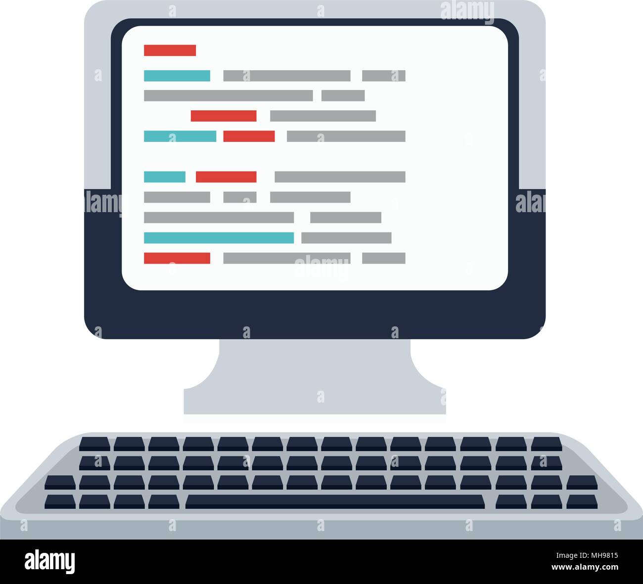 Desk computer symbol Stock Vector Image & Art - Alamy