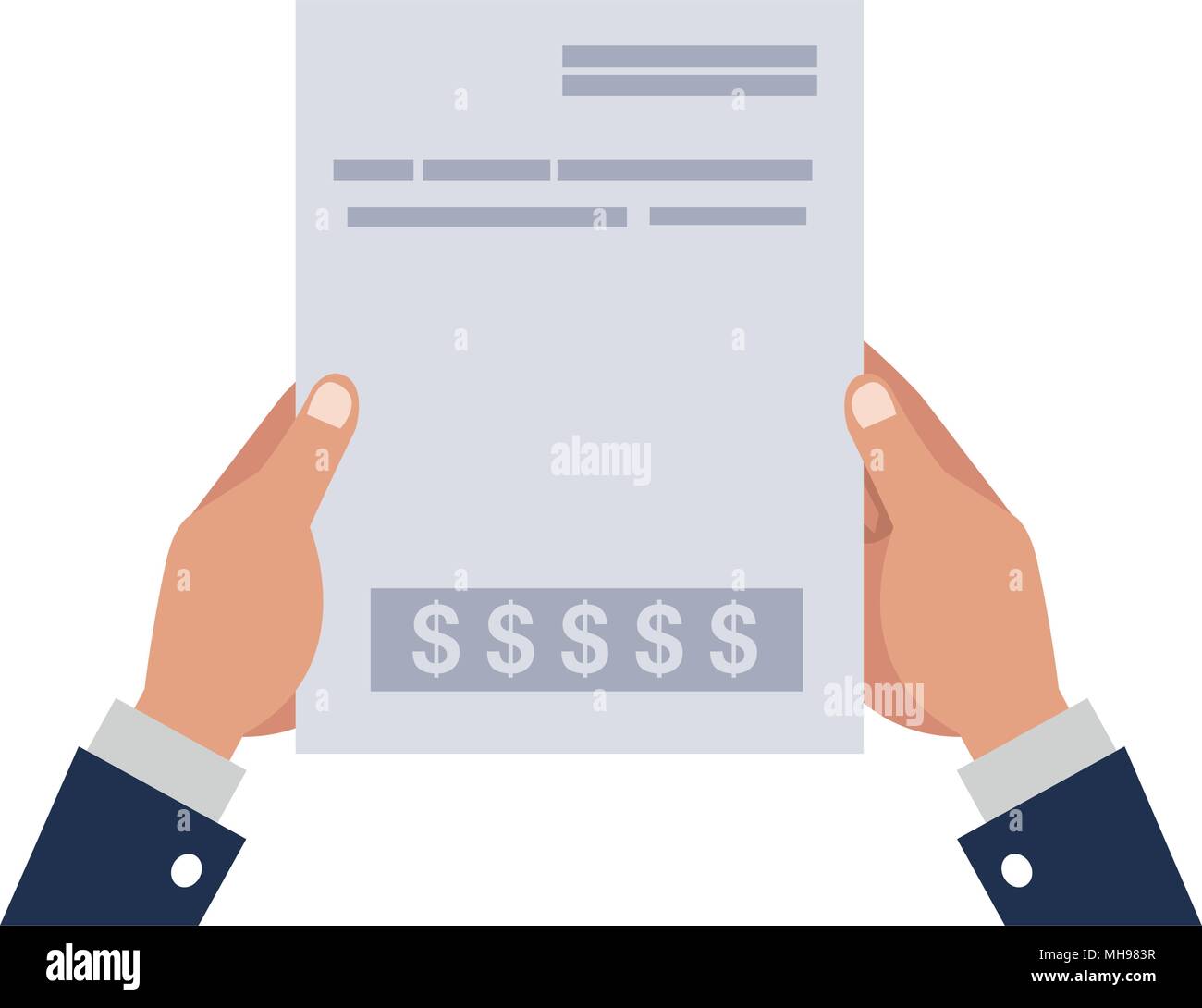 Hand holding contract Stock Vector Image & Art - Alamy