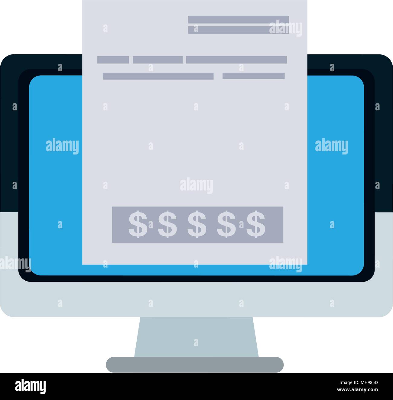 Online contract on computer screen Stock Vector Image & Art - Alamy