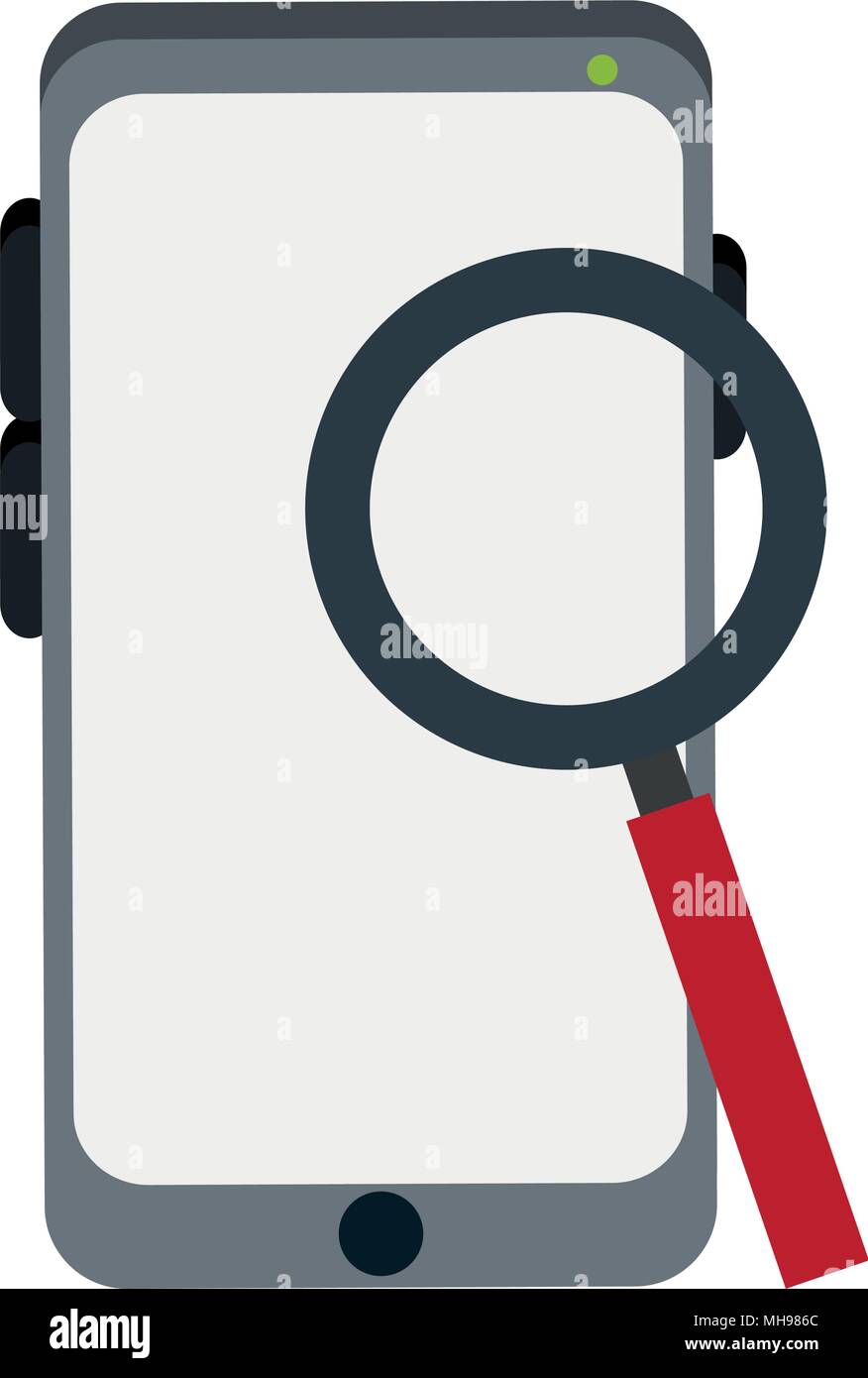 Magnifying glass looking smartphone hi-res stock photography and images ...