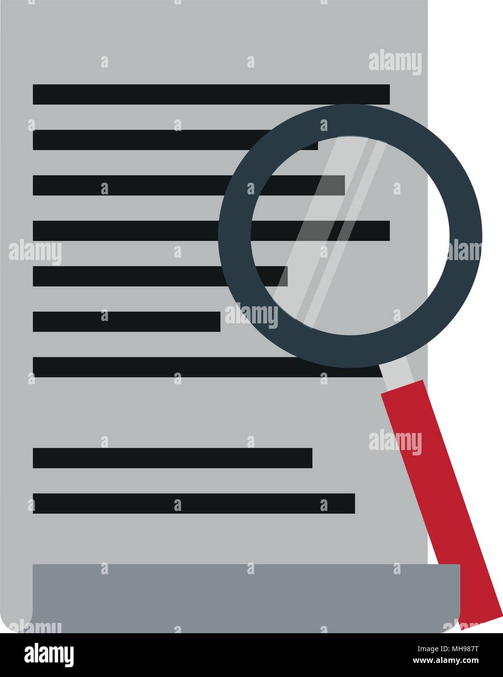 Magnifying glass on contract Stock Vector Image & Art - Alamy