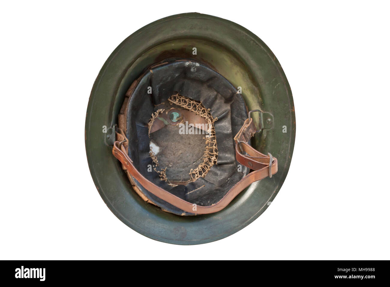 WW1 helmet inside Stock Photo - Alamy