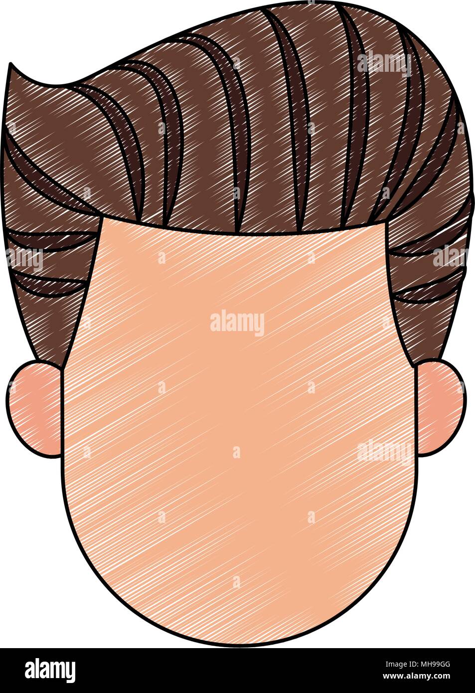 Man face cartoon scribble Stock Vector Image & Art - Alamy