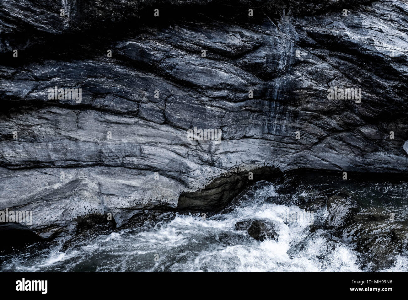 Abstract dark blue Waterfall wave water background texture Stock Photo ...