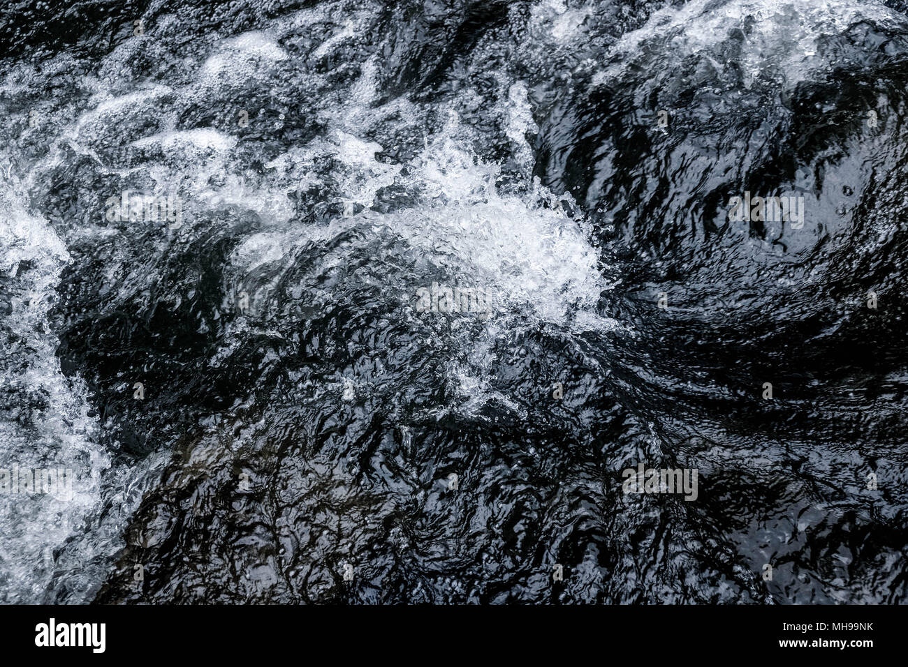 Abstract dark blue Waterfall wave water background texture Stock Photo ...