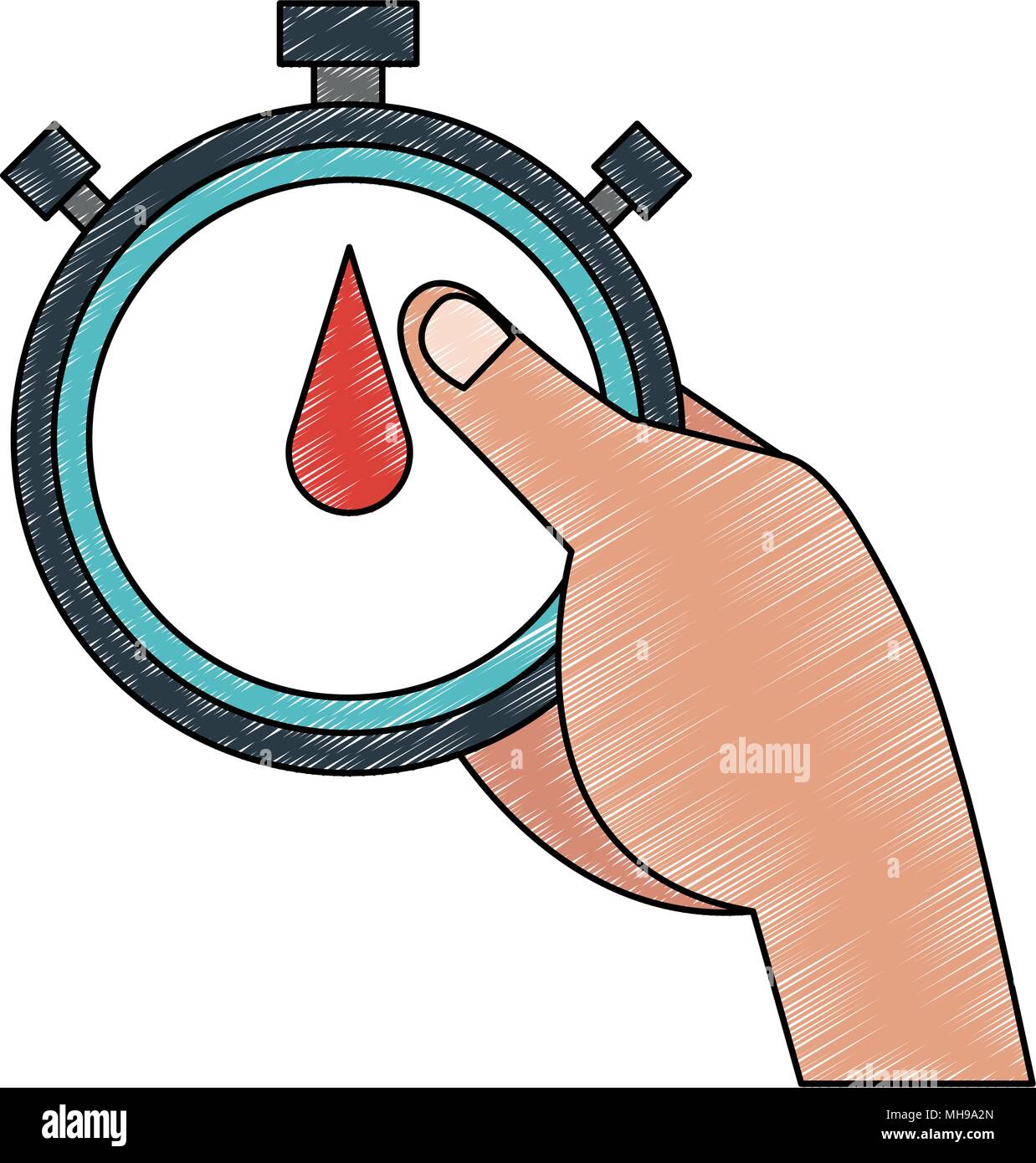 Timer clock symbol scribble Stock Vector Image & Art - Alamy