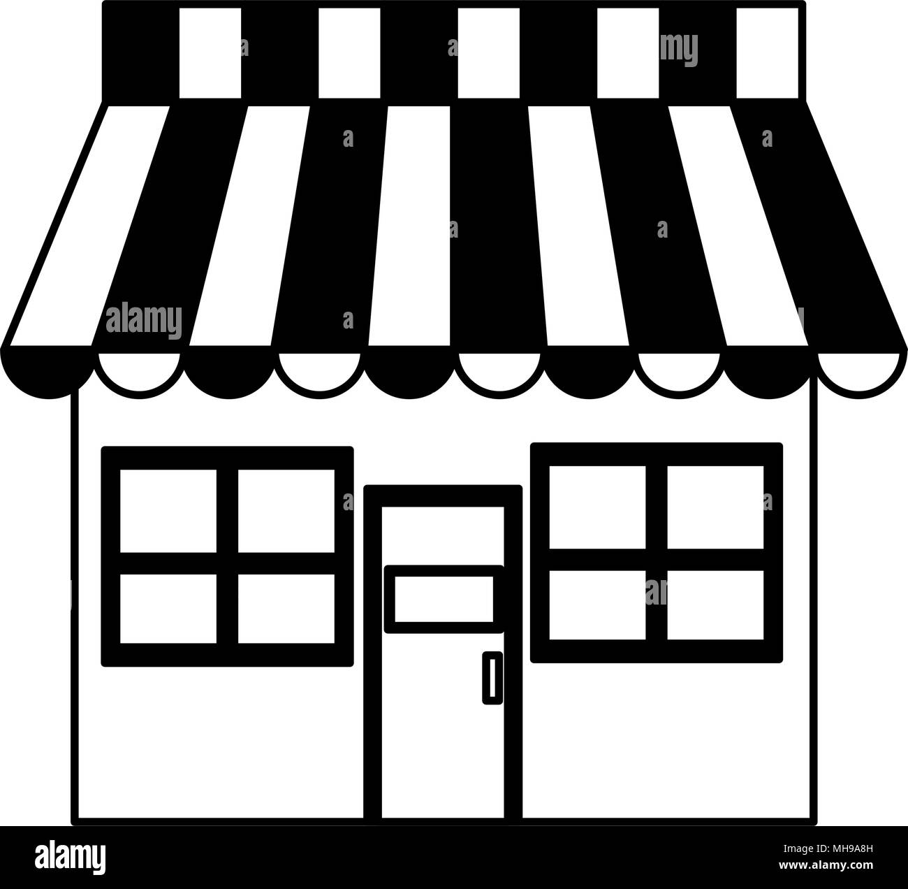 White shopfront Stock Vector Images - Alamy