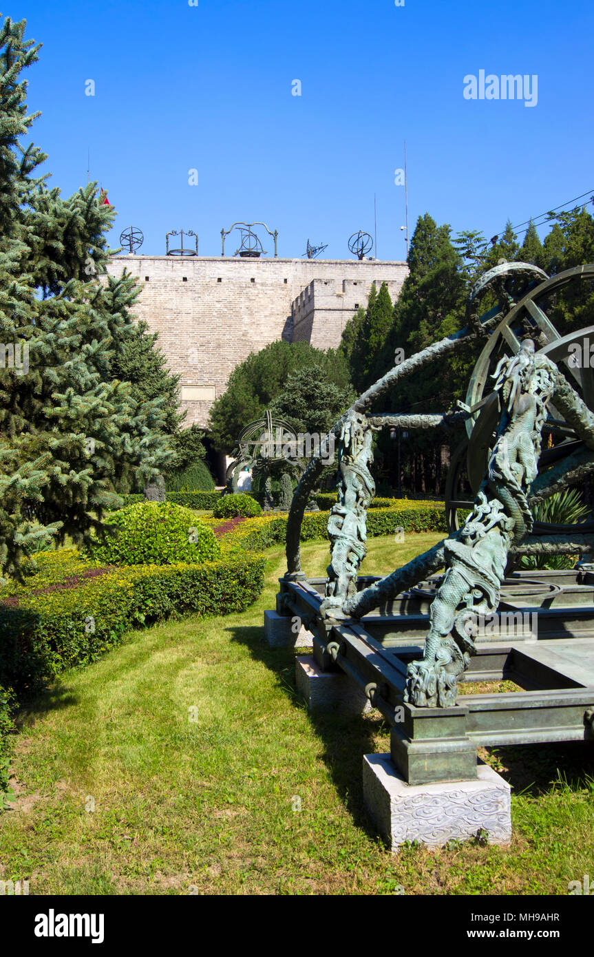 The Beijing Ancient Observatory in Beijing, China, viewed from the ...
