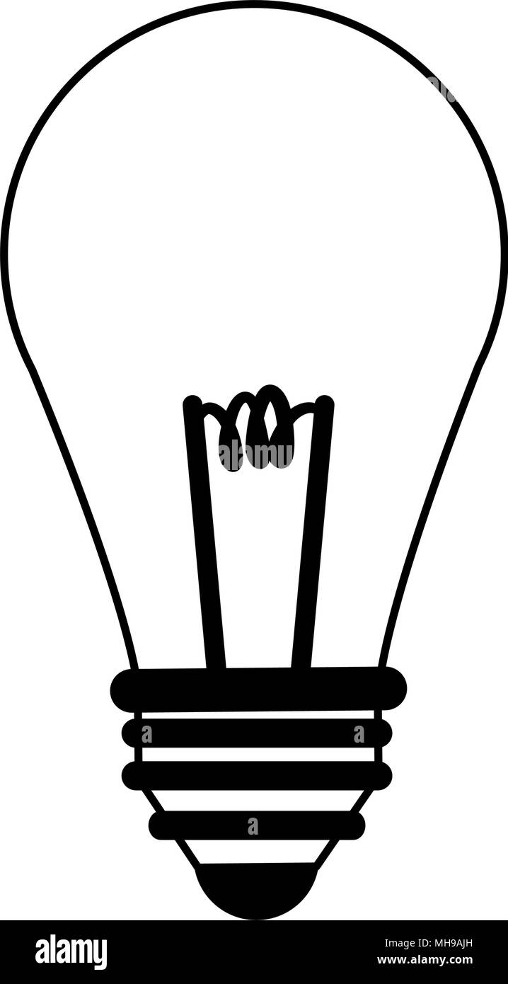 Light bulb symbol on black and white colors Stock Vector Image & Art ...