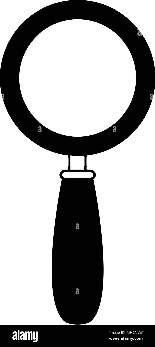 Magnifying glass symbol on black and white colors Stock Vector Image ...