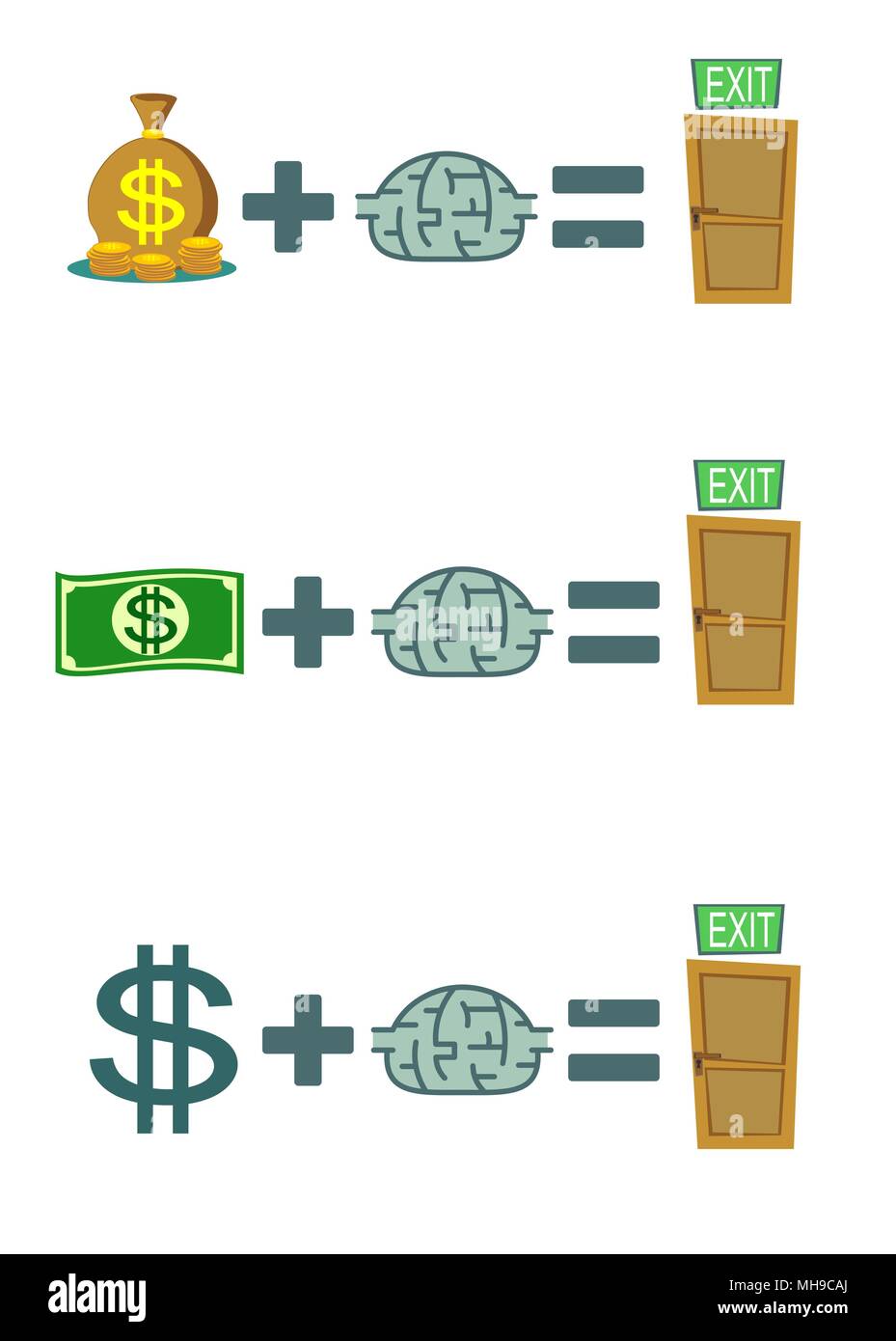 Way to exit . concept. set Stock Vector Image & Art - Alamy