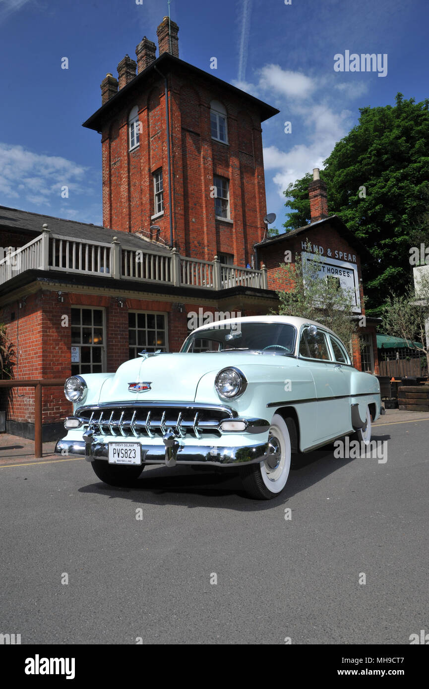 1954 Chevrolet Delray 210 Series mid size classic American sedan car ...