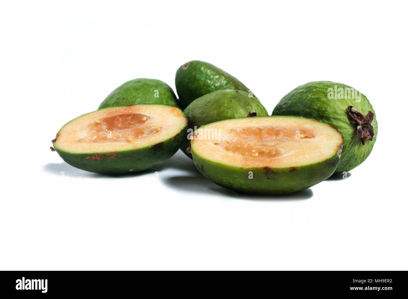 Feijoa leaves on white hi-res stock photography and images - Alamy