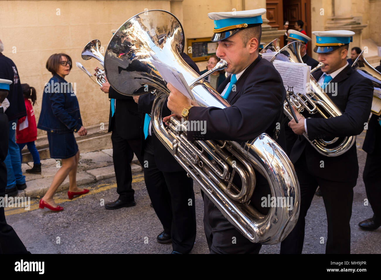One of many street parades celebrating saints on the streets of ...