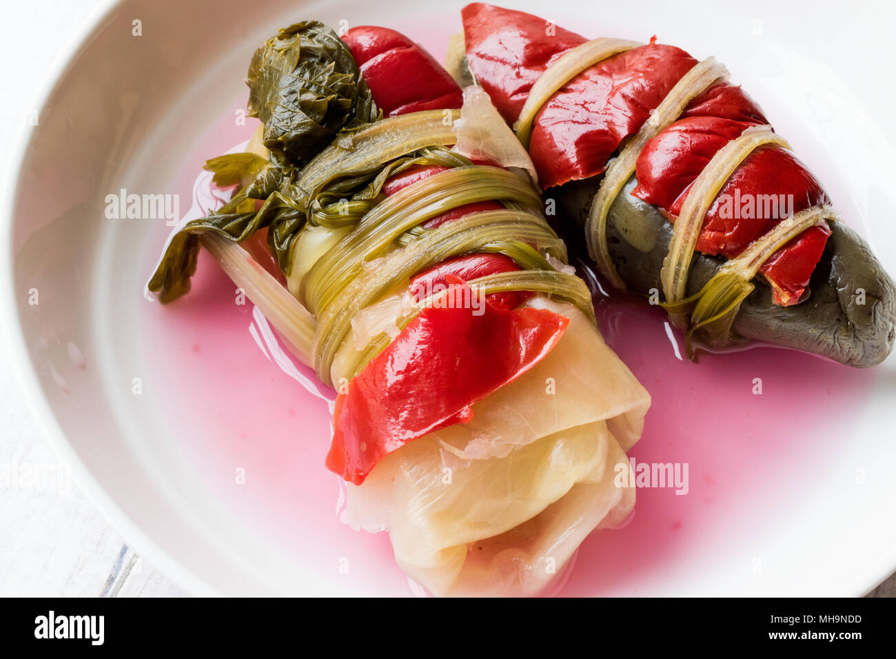 Turkish Eggplant Pickle / Patlican Tursusu. Traditional Food Stock ...