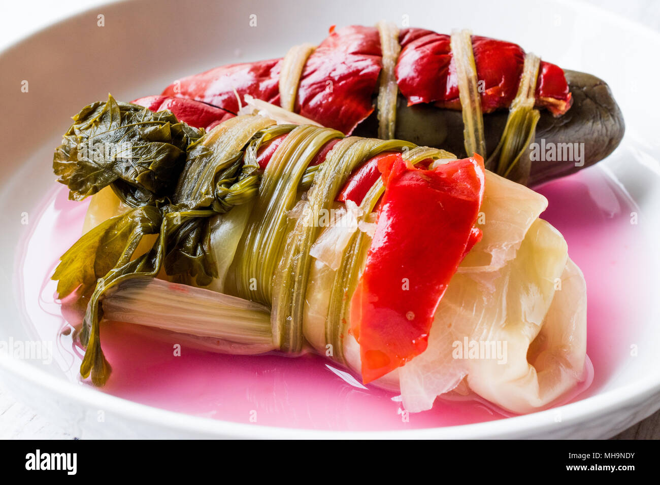 Turkish Eggplant Pickle / Patlican Tursusu. Traditional Food Stock ...