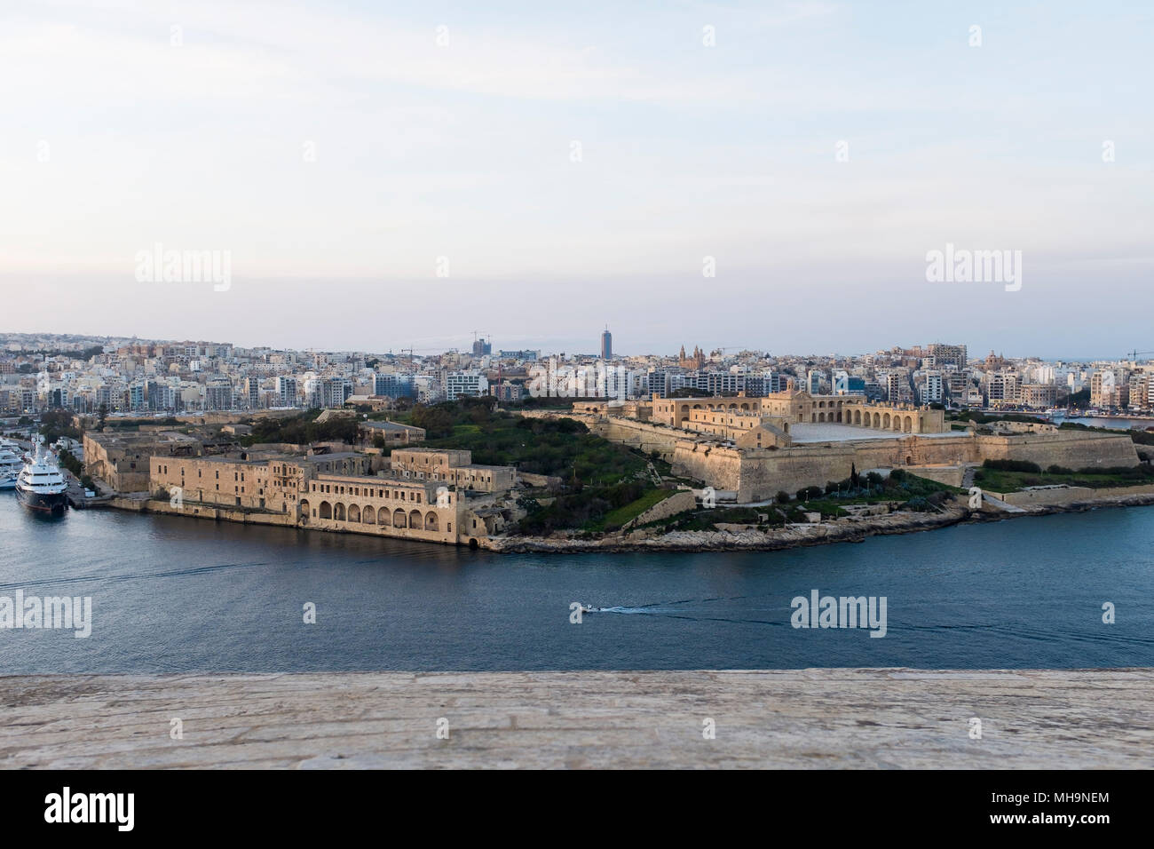 Views from all over Valletta always include a castle and clear blue ...