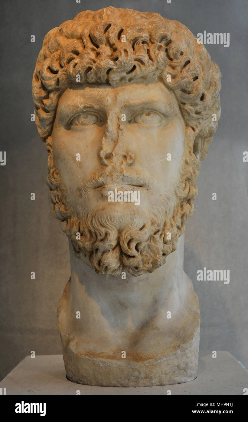 Lucius Verus (130-169 AD). Co-emperor of Rome with his adoptive brother ...