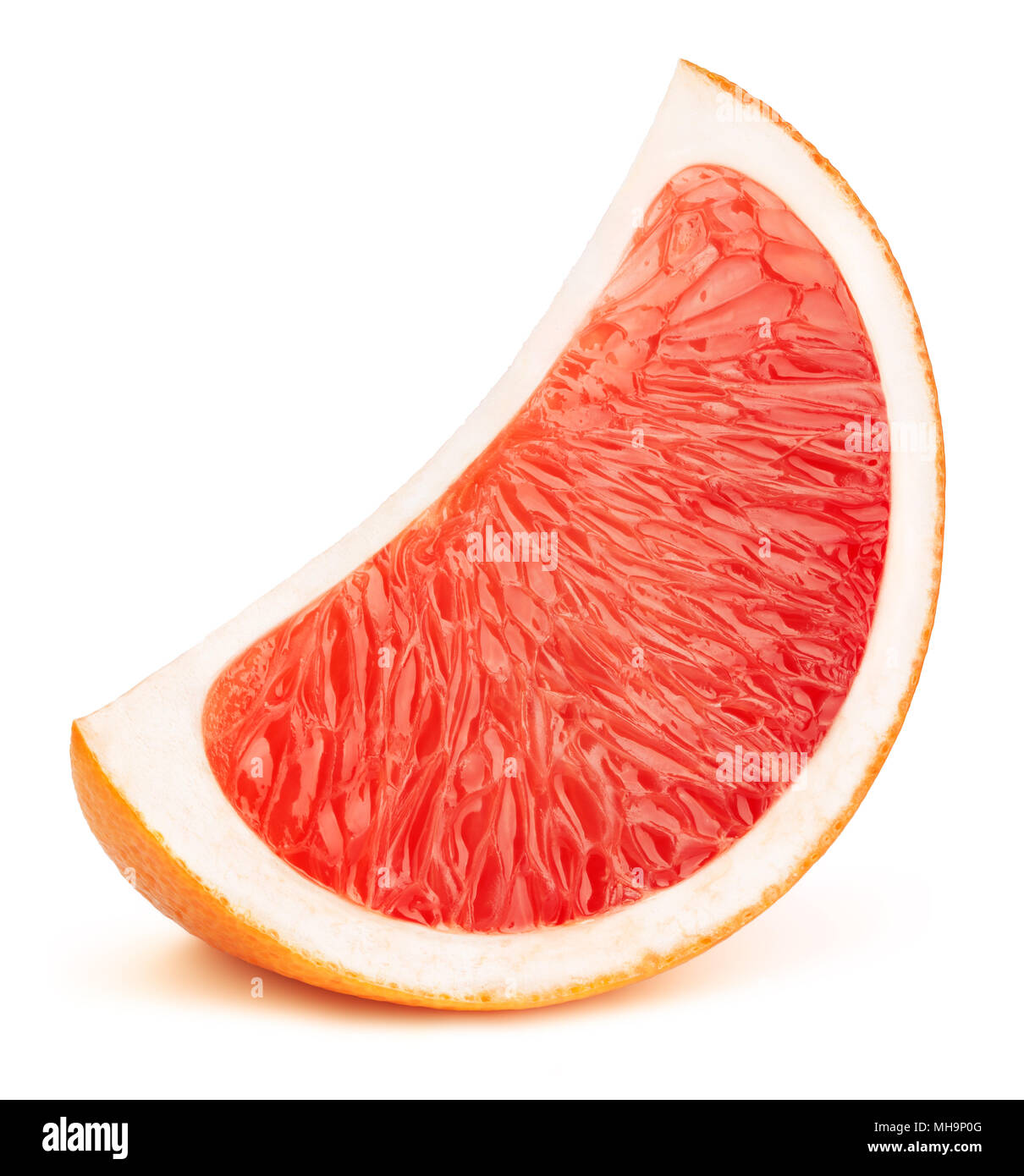 Grapefruit fruit slice isolated on white Stock Photo - Alamy
