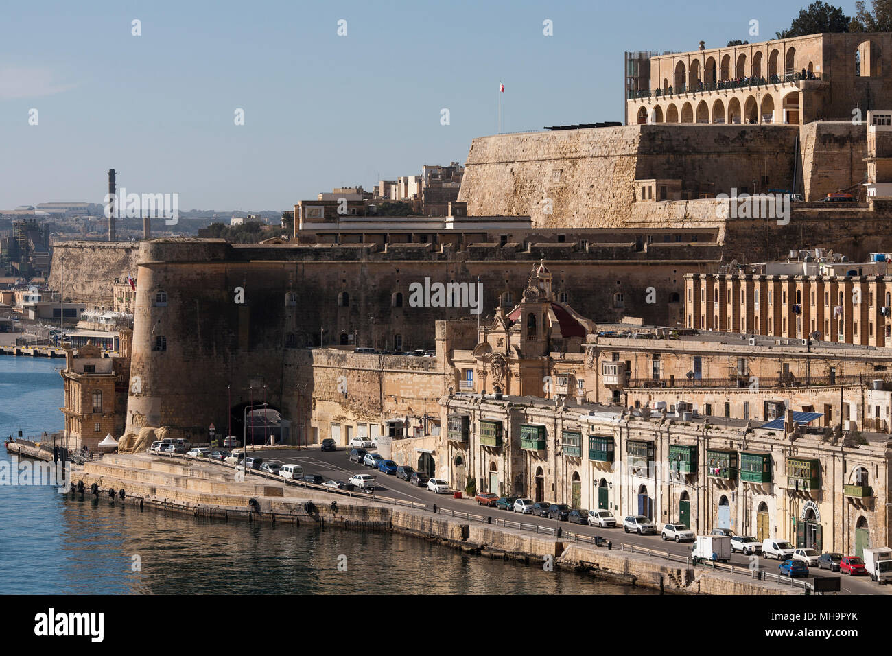 Views from all over Valletta always include a castle and clear blue ...