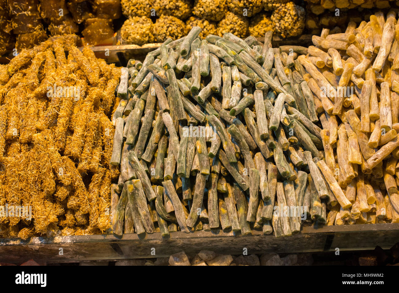 Load of traditional turkish delight lokum candy Stock Photo - Alamy