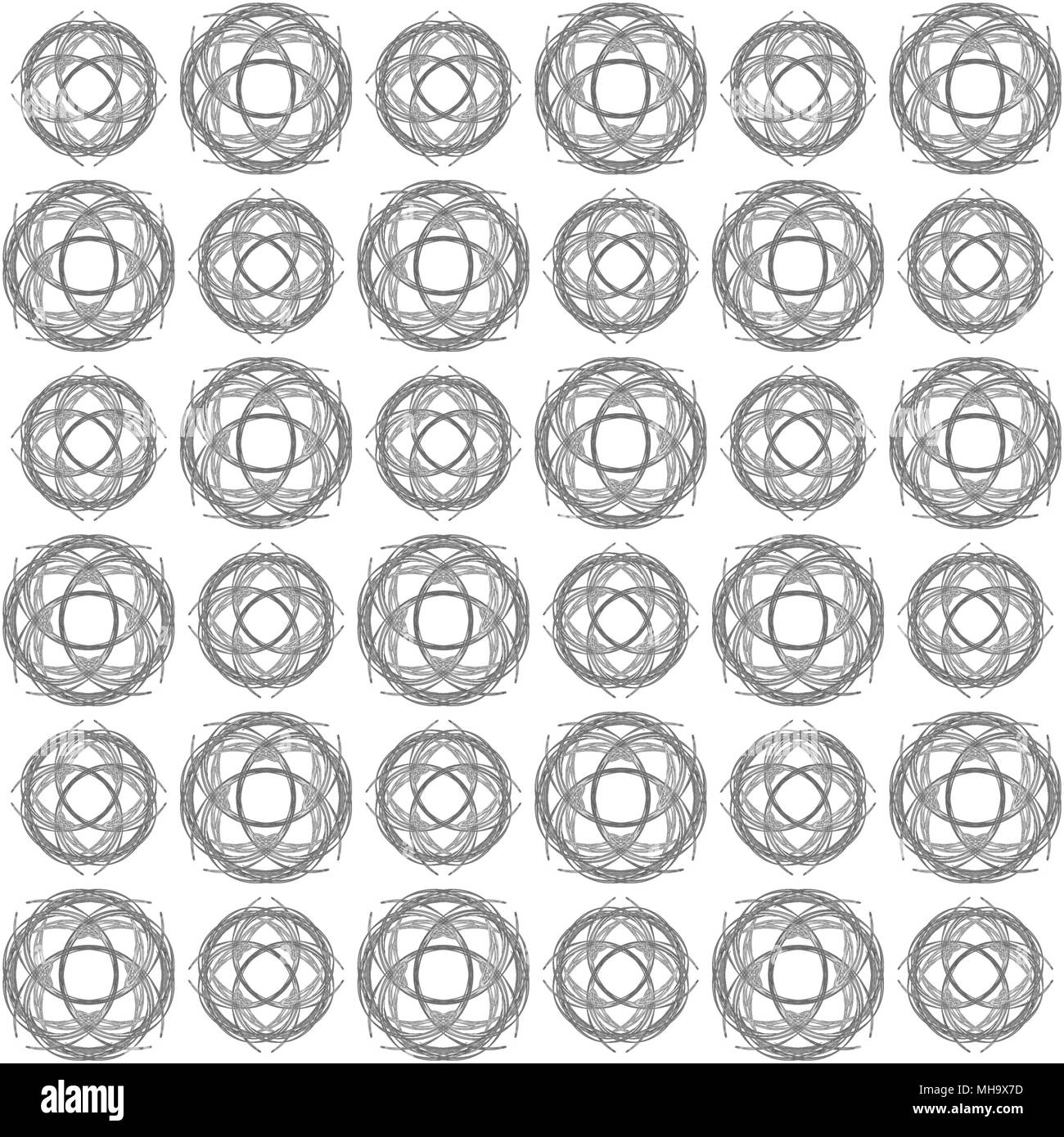 Seamless abstract black texture fractal patterns on white background ...