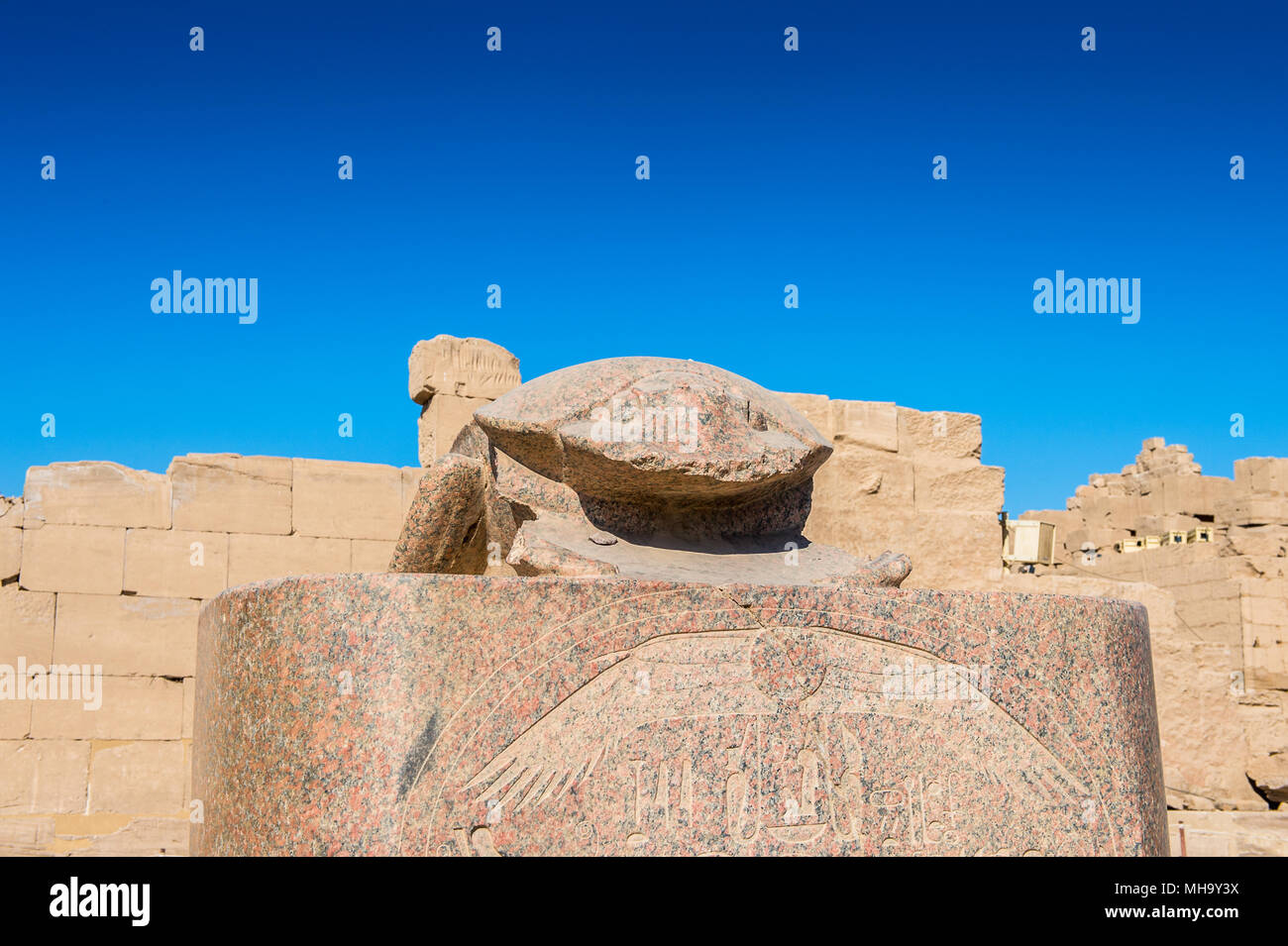 Scarab at the Karnak temple, Luxor, Egypt (Ancient Thebes with its ...