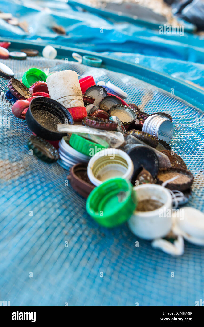 Beach Cleaning. Cleaning dirty beaches by the action of man ...