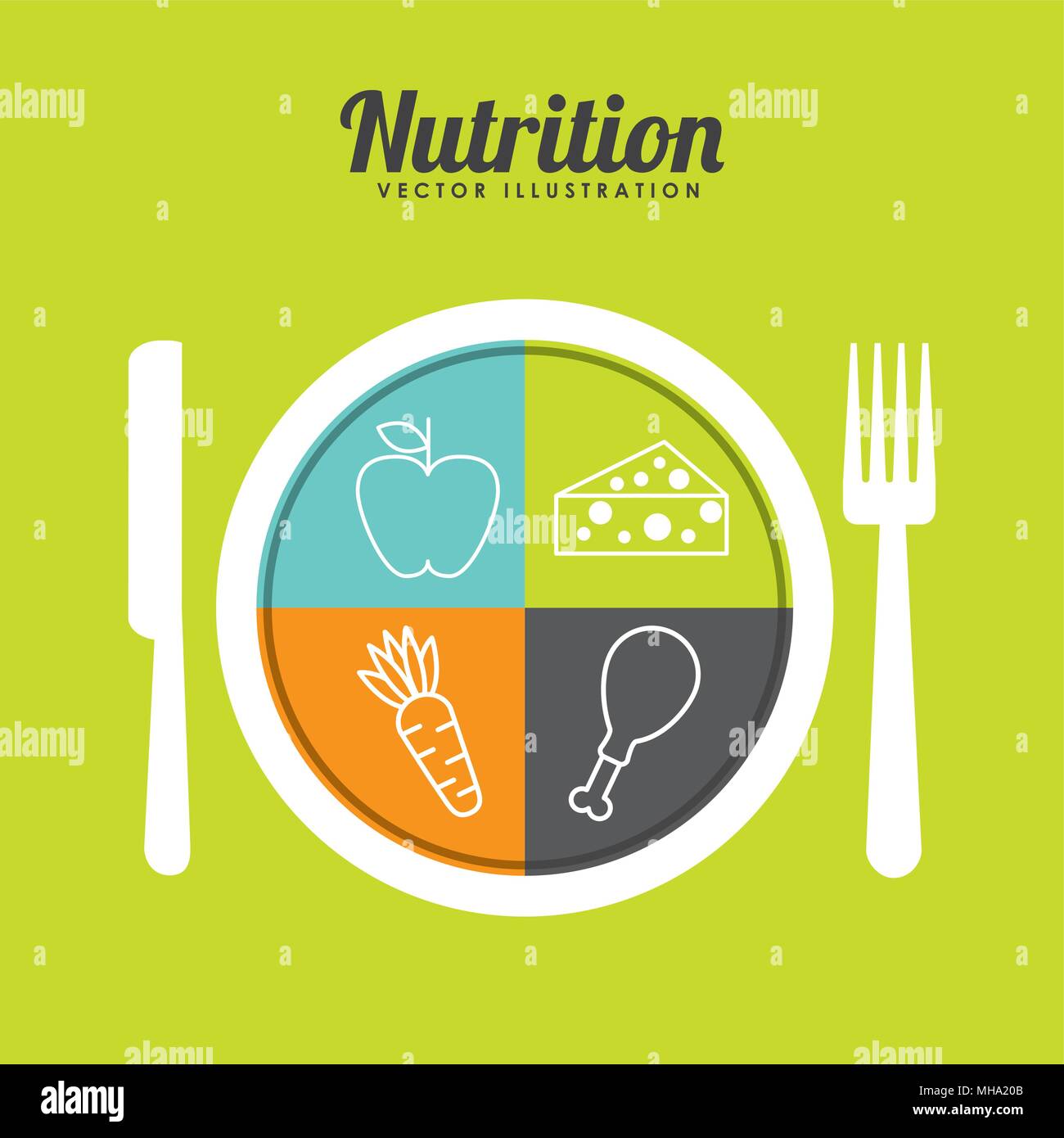 nutrition concept design, vector illustration eps10 graphic Stock ...