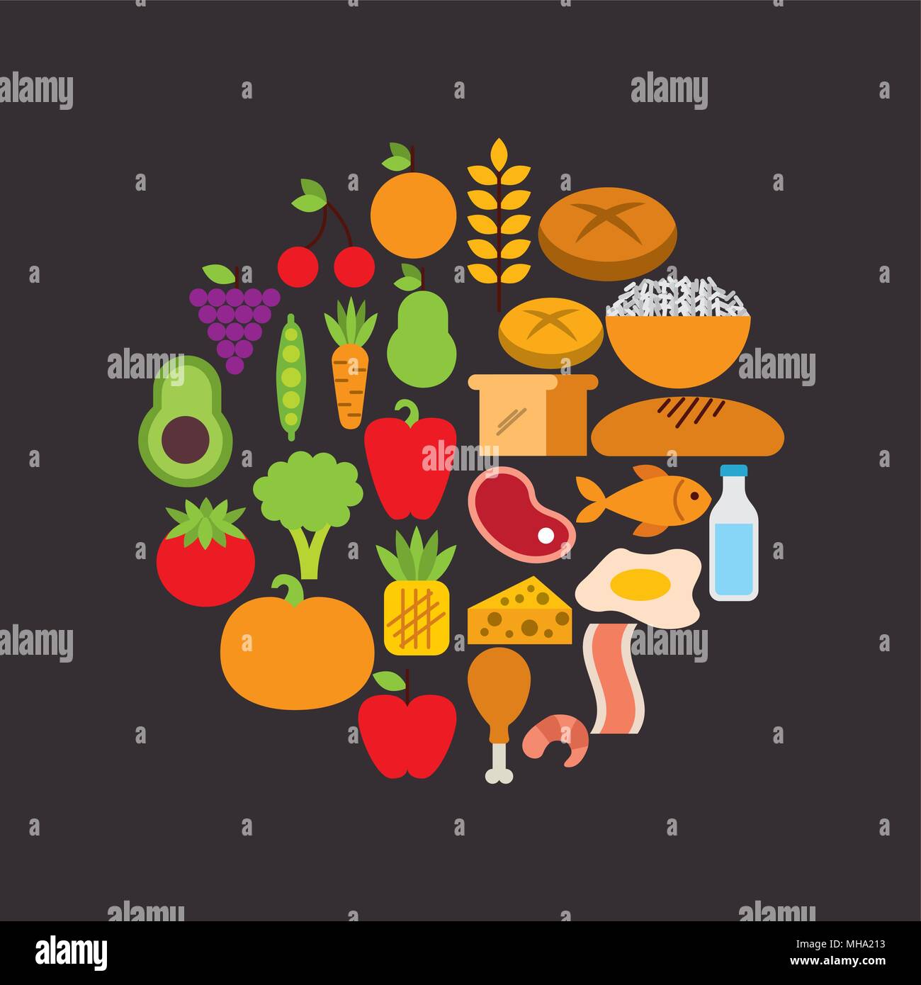 nutrition concept design, vector illustration eps10 graphic Stock ...