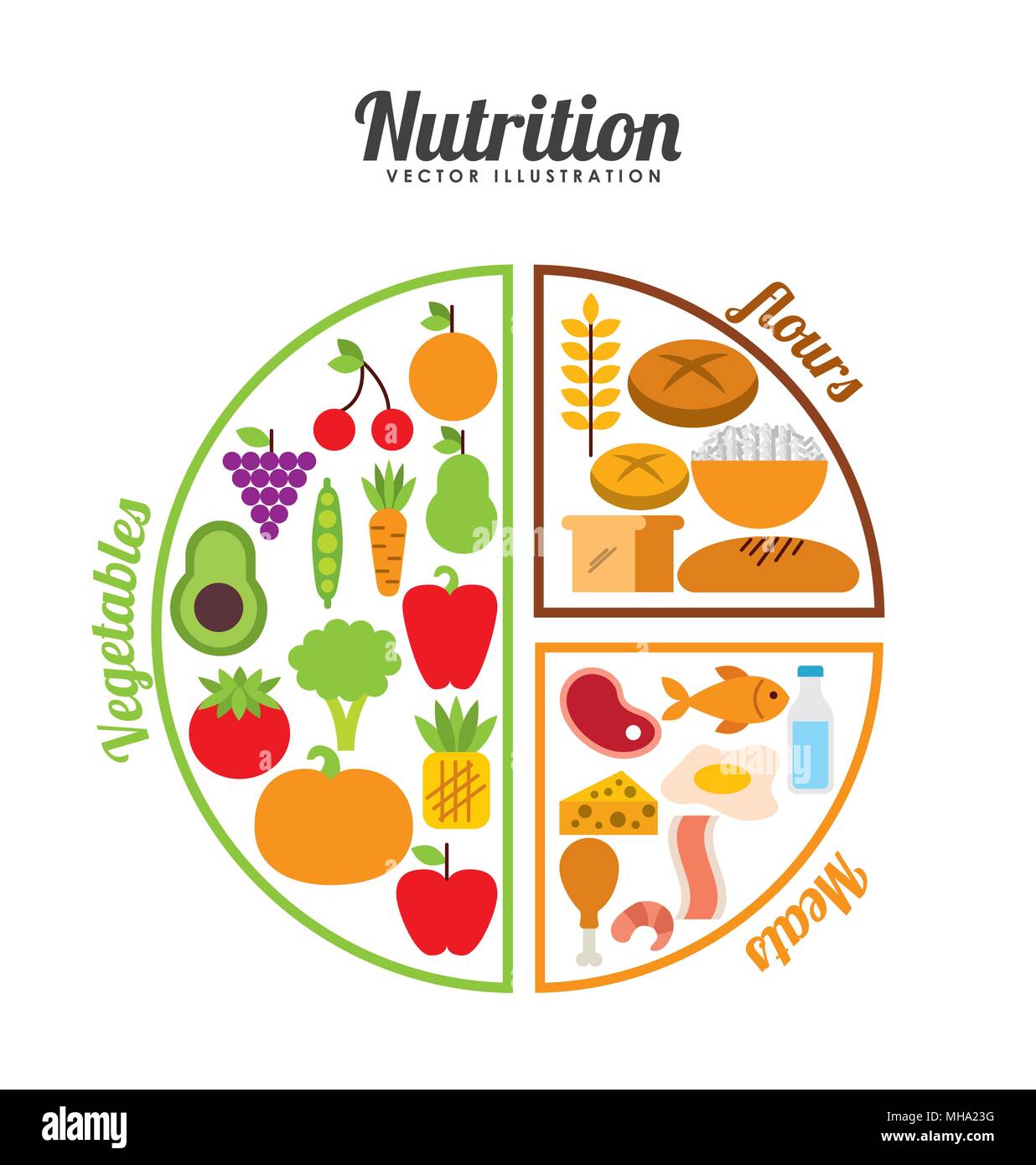 nutrition concept design, vector illustration eps10 graphic Stock ...