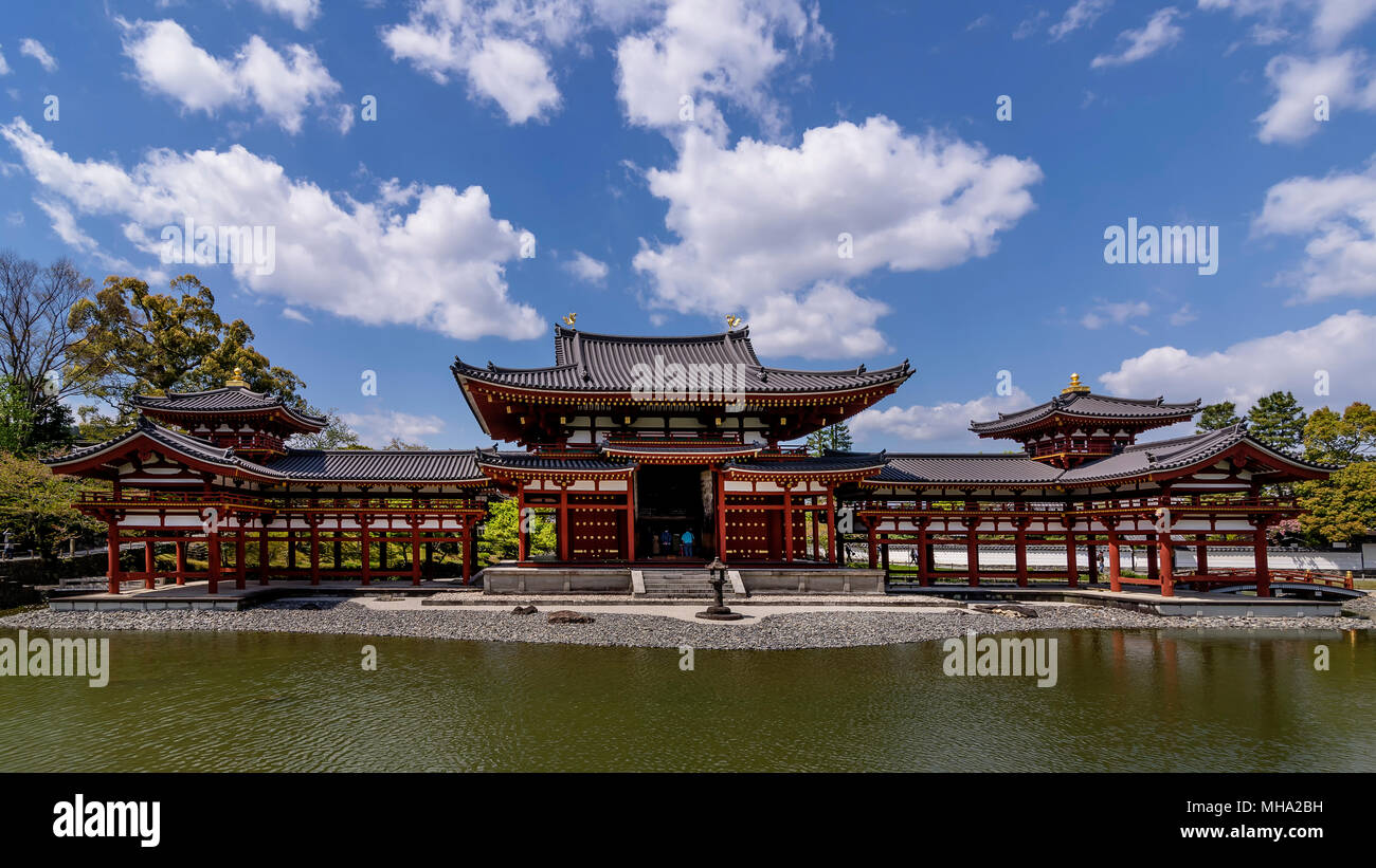 Panoramic view of the beautiful Byodo-in temple in Uji, Kyoto, Japan ...