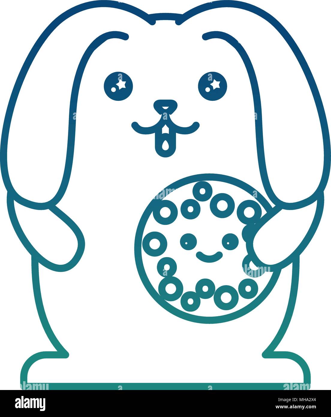 Cartoon rabbit cookies Stock Vector Images - Alamy