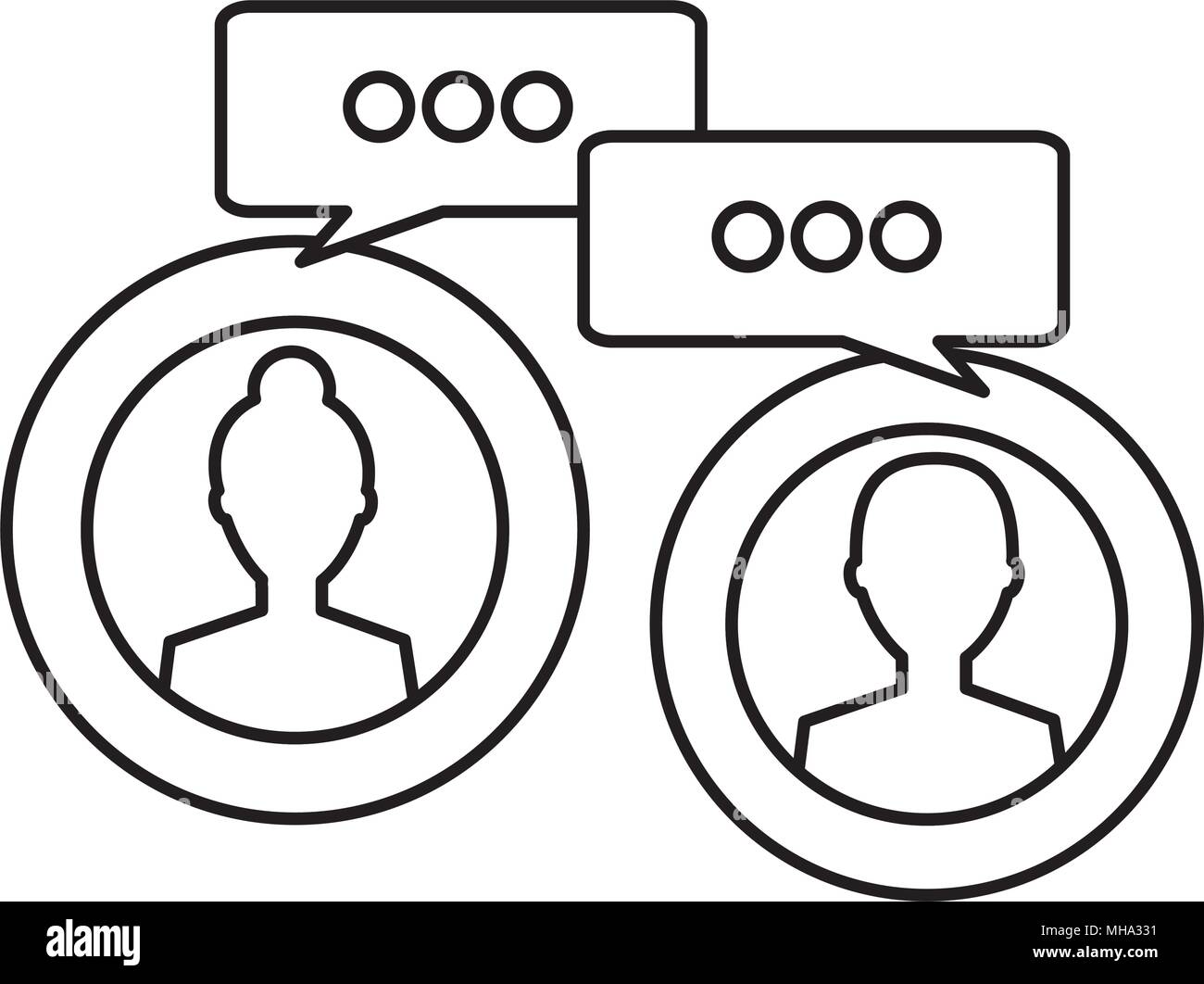 chat social media communication vector illustration design Stock Vector ...