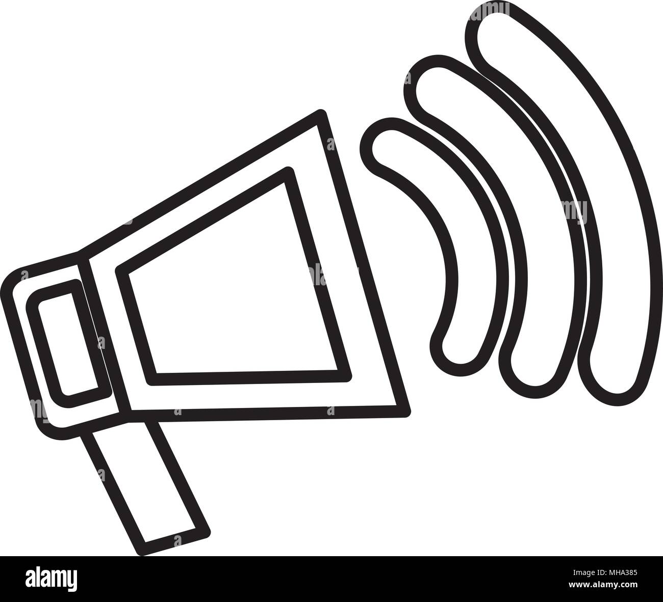 Megaphone sound waves hi-res stock photography and images - Alamy
