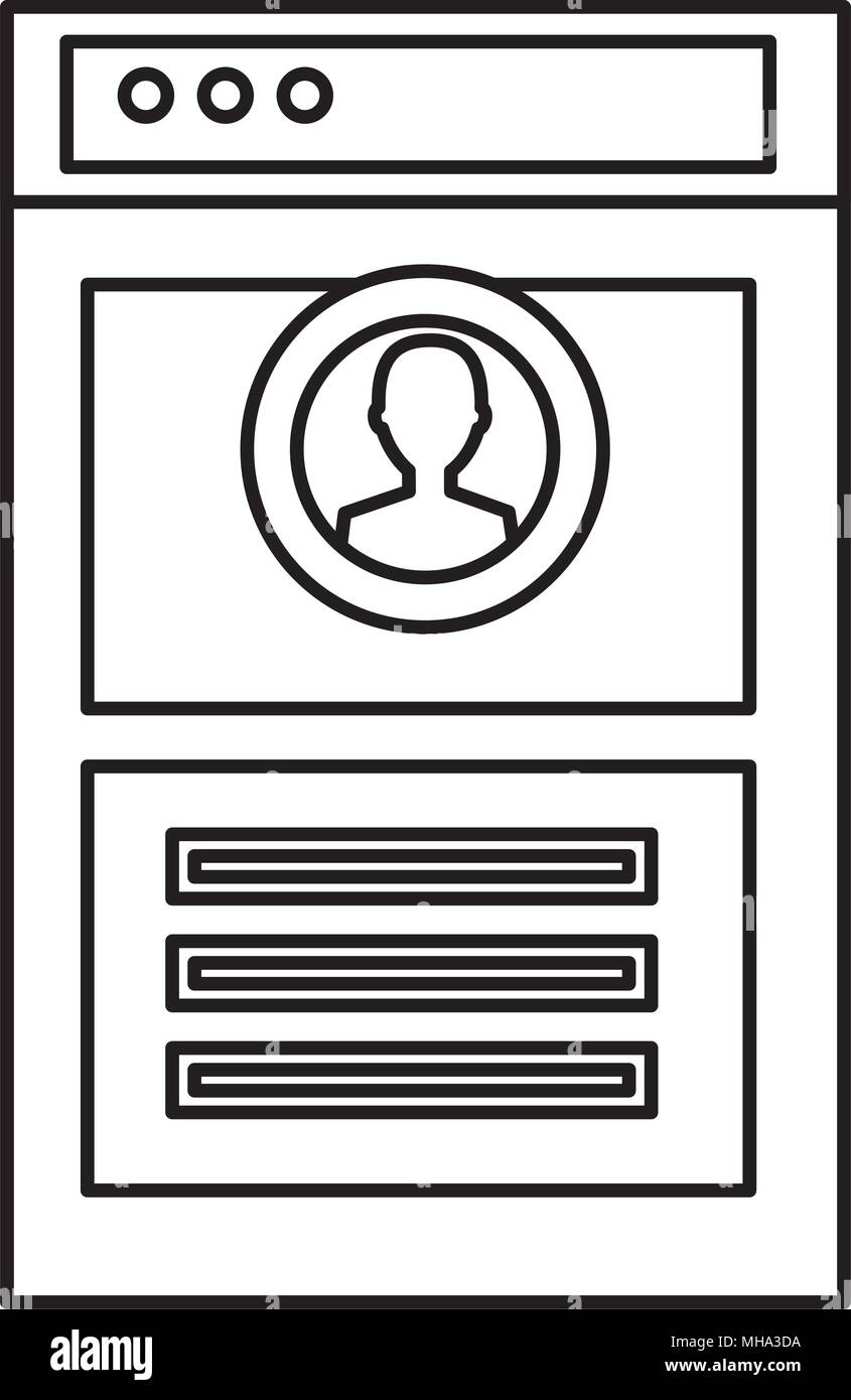 webpage template with user count vector illustration design Stock ...