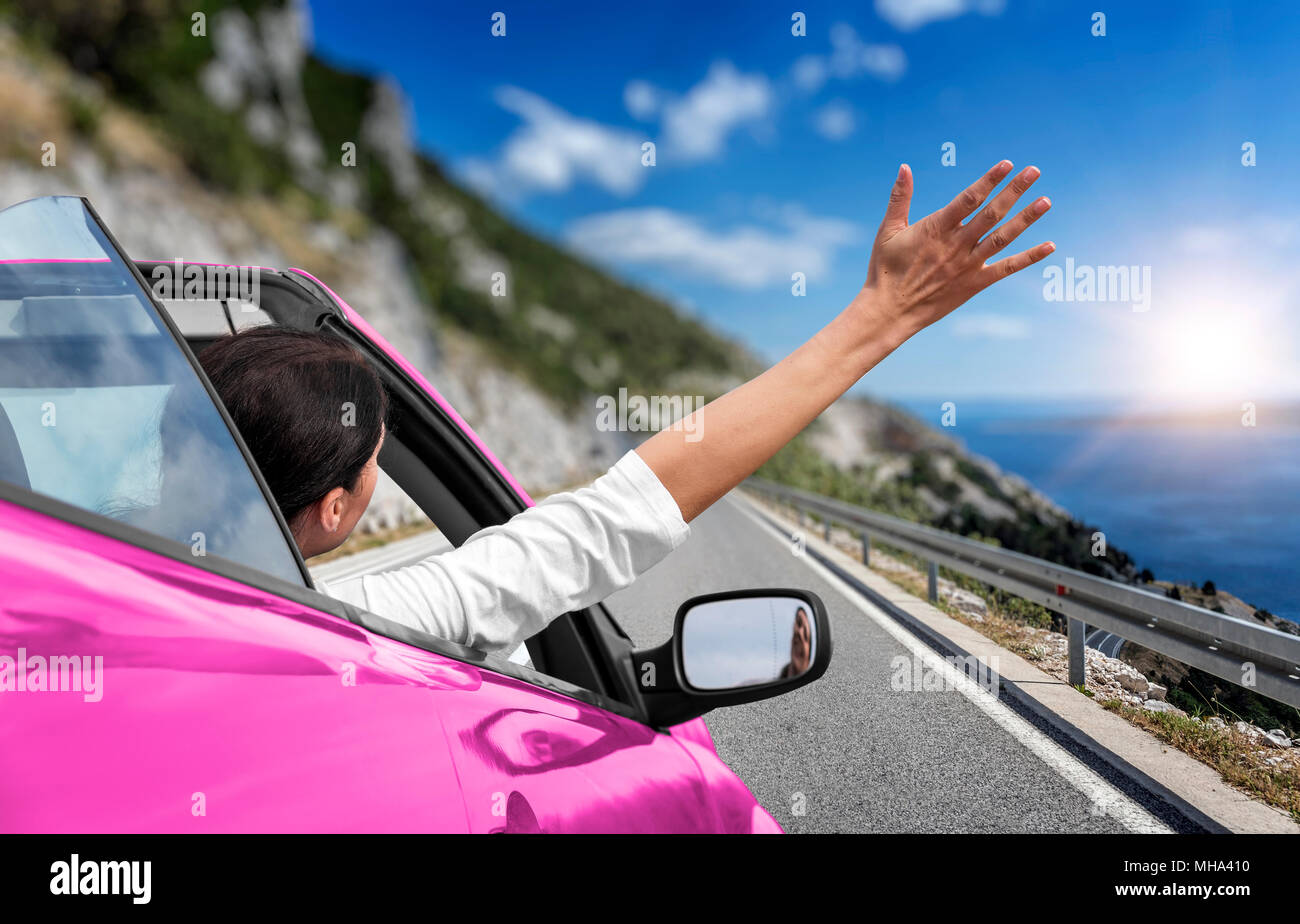 Car hand waving hi-res stock photography and images - Alamy