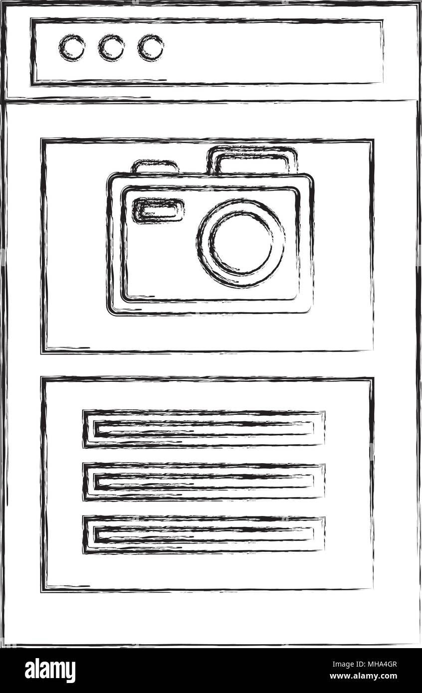 webpage template with camera vector illustration design Stock Vector ...